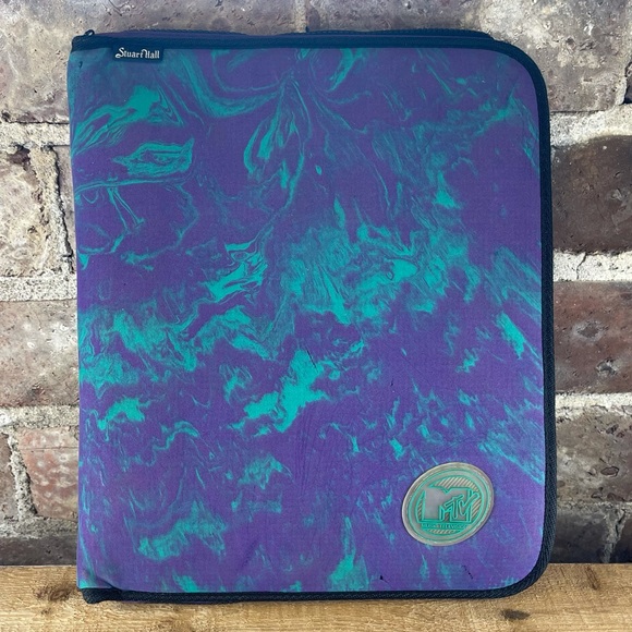 MTV | Other | Vintage Y2k Mtv Stuart Hall 3 Ring Binder In Marbled Teal ...